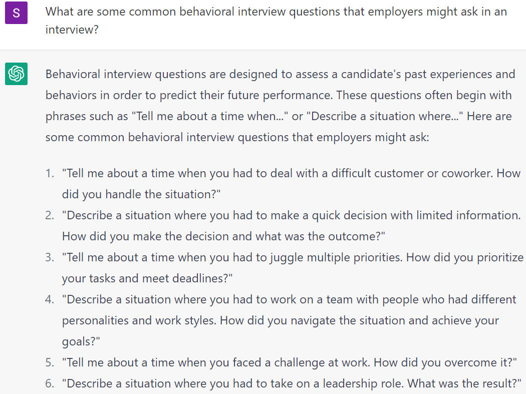 How to use ChatGPT for Behavioral interviews Preparation